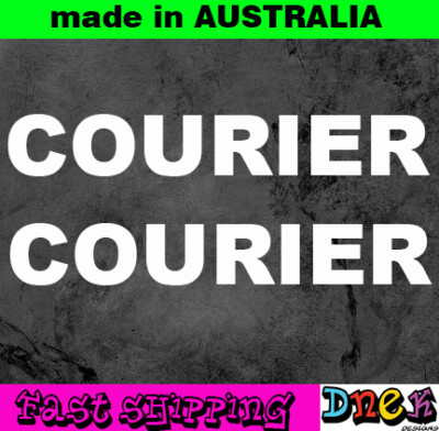 COURIER 2X STICKER vinyl decal CAR TRUCK UTE VAN BUSINESS | eBay Australia