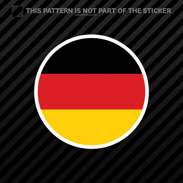 Round German Flag Sticker Self Adhesive Vinyl Germany circle | eBay