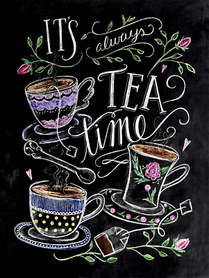 It's Tea Time, Retro metal Aluminium Sign vintage / man cave / Bar/ Pub ...