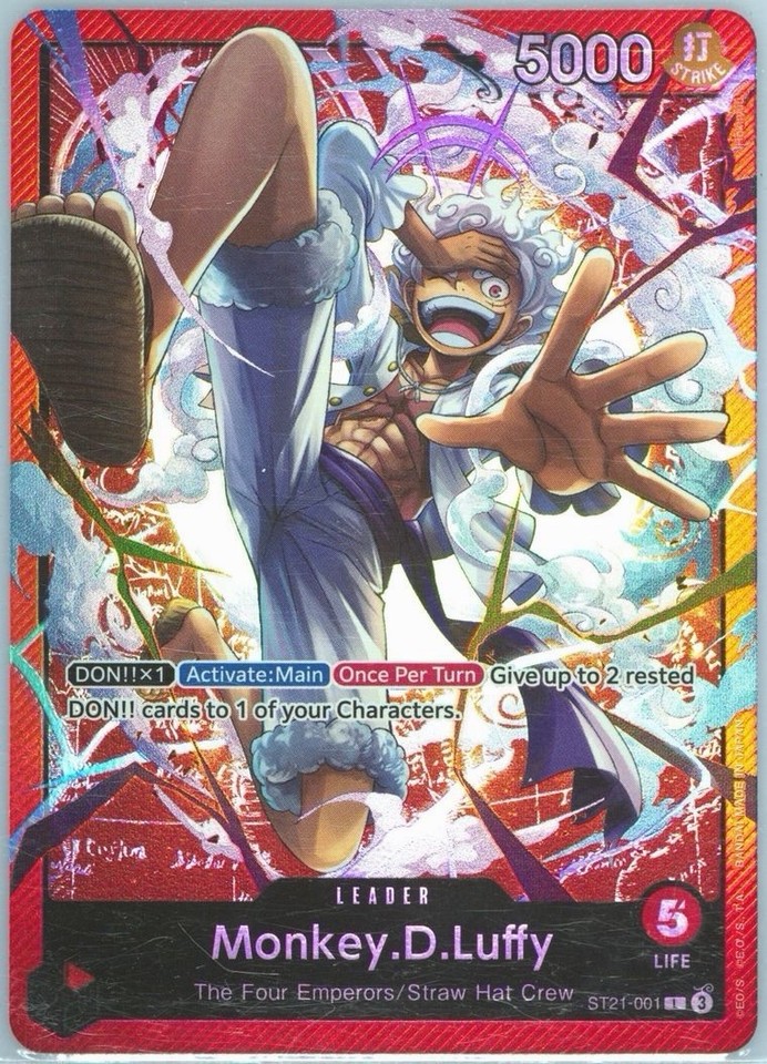 Monkey D. Luffy Leader ST21-001 Starter Deck Gear 5 2025 Foil LOW POP ...