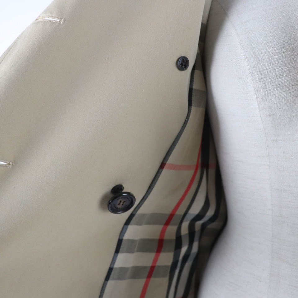 BURBERRY Kensington Cotton Lining Nova Check Pattern Trench Coat Beige ...