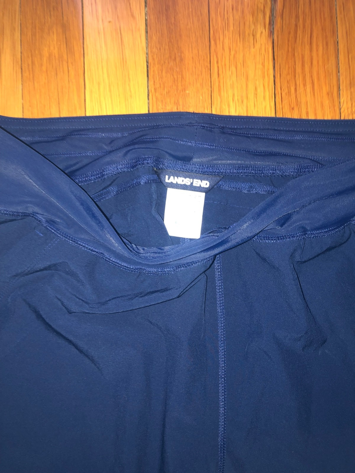 Lands' End Women's Quick Dry Swim Shorts Navy Blue Size 18W Pockets ...
