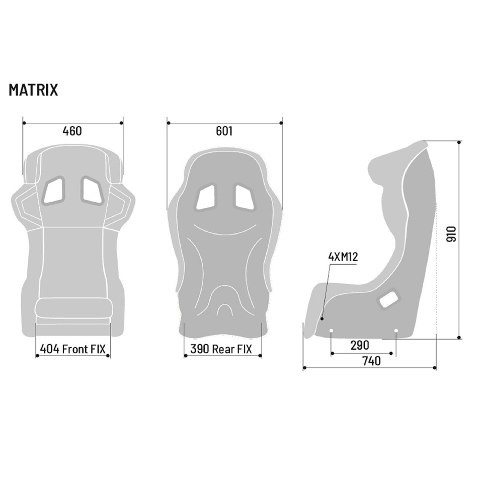 Sparco Matrix Fibreglass Motorsport Seat - FIA 8855-2021 Approved ...