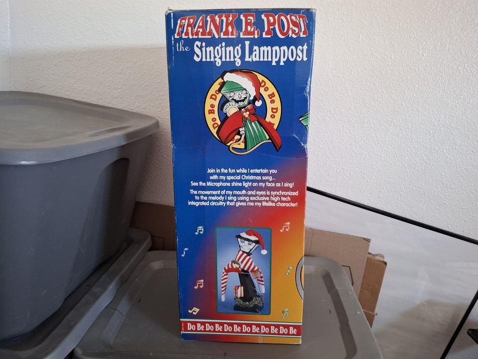 VTG Christmas 1997 Telco Frank E. Post Singing Lamp Post Works Tested ...