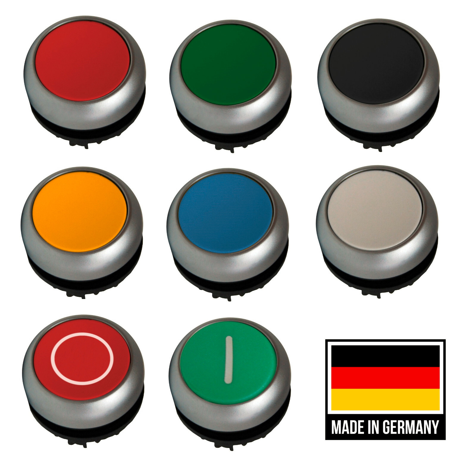 Push-button SCHRACK EATON M22 IP67 Red, Green, Yellow, Blue, Black ...