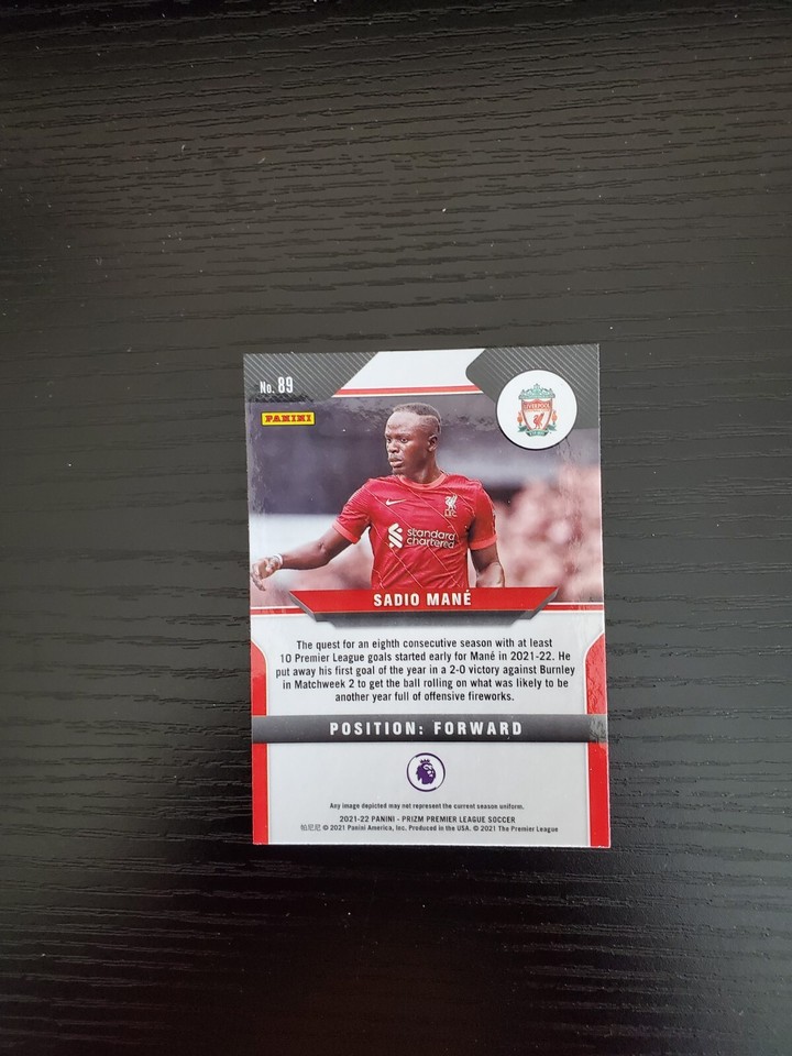 Sadio Mane - 2021-22 Prizm EPL Premier League Base Card #89 | eBay