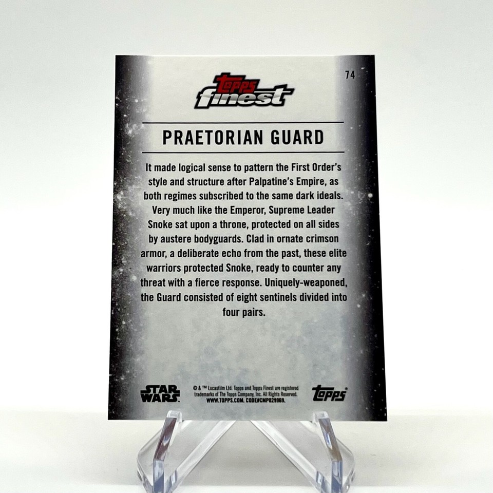 2018 Topps Finest Star Wars Gold Refractor PRAETORIAN GUARD/50 | eBay