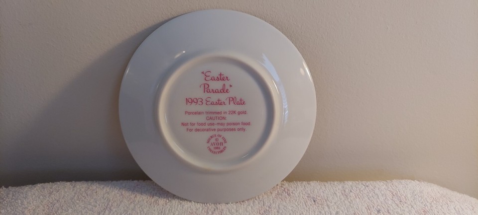 AVON "EASTER PARADE" 1993 5" PORCELAIN 22K GOLD TRIMMED COLLECTORS ...