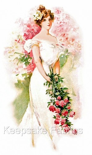 Pastel Victorian Bride Roses Quilt Top Block Multi Szs Free Shipping | eBay