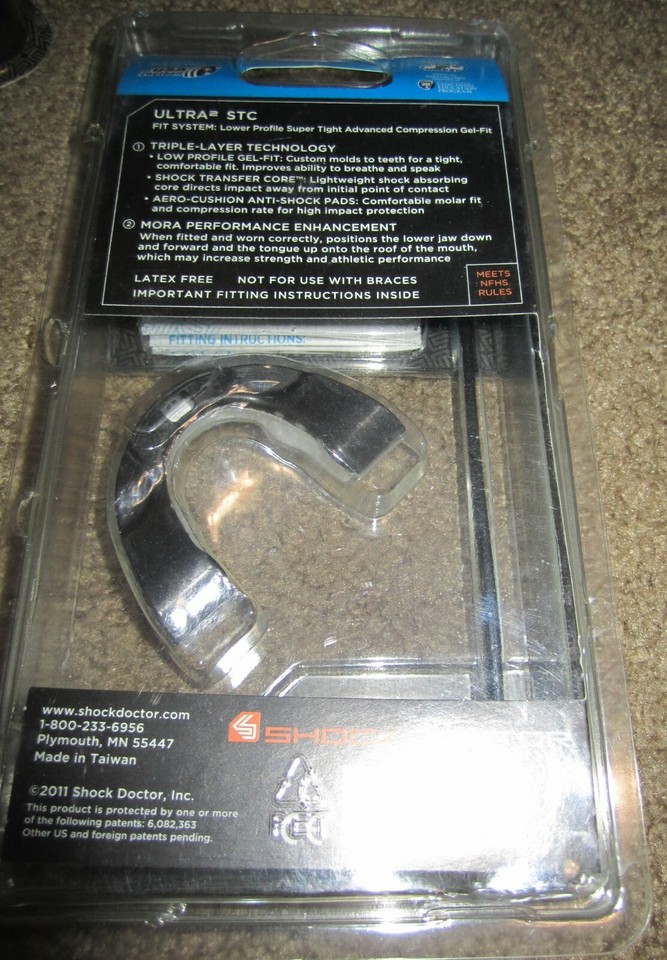 NEW Shock Doctor ULTRA2 STC Youth BLACK Sports Mouthguard FREE SHIPPING ...