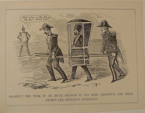 7x10" punch cartoon 1854 OUGHTN`T THE TURK BE MUCH OBLIGED .... turkey ...