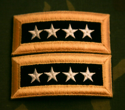 US ARMY 4 STAR GENERAL SHOULDER BOARDS; REGULATION FULL SIZE PAIR | eBay