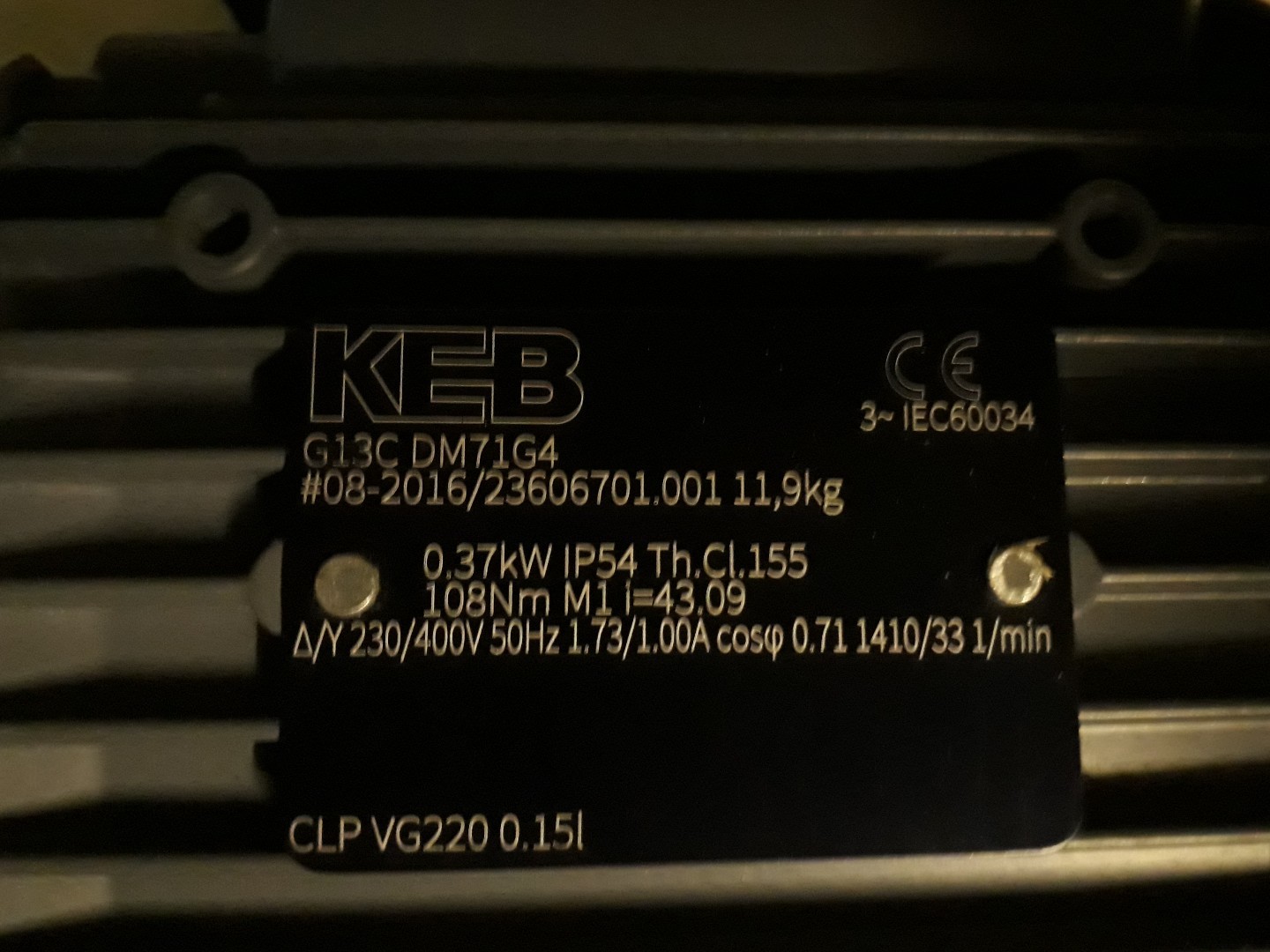 KEB G13C DM71G4 0,37 kw Getriebemotor Motor Getriebe | eBay.de