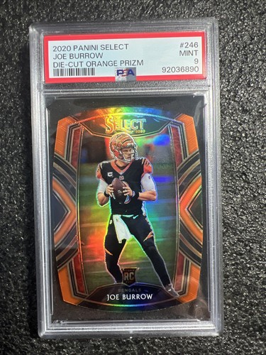 2020 Panini Select Club Level Die-Cut Orange Prizm #249 Joe Burrow RC ...