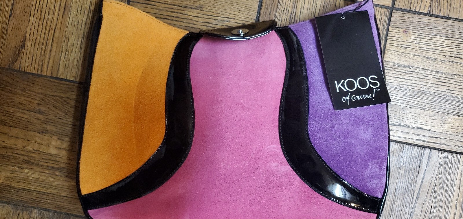 Koos of course Genuine leather Handbag purse multi color NWT | eBay