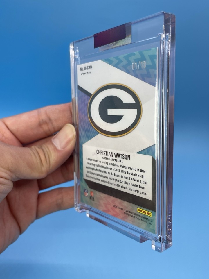 2024 Contender Optic ~ CHRISTIAN WATSON ~ Optic Illusion GOLD #'d 1/10 ...