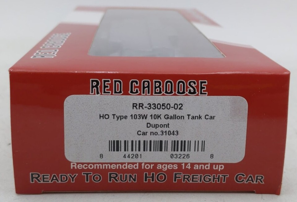 Red Caboose RR-33050-02 HO GATX Dupont 103W 10K Gallon Tank Car #31043 ...
