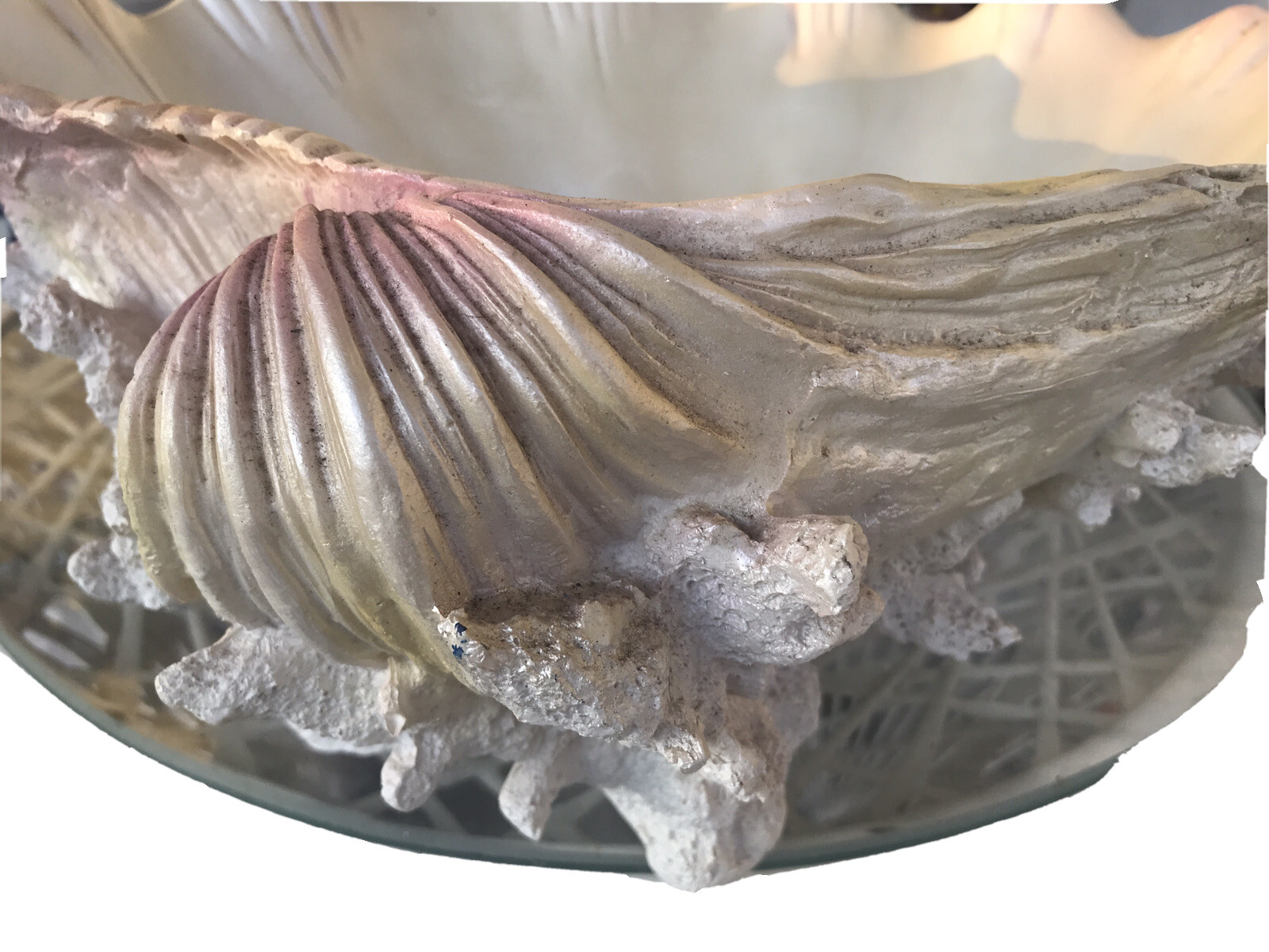Faux SEASHELL Clam CORAL Resin Decorative Bowl Beach Nautical ...