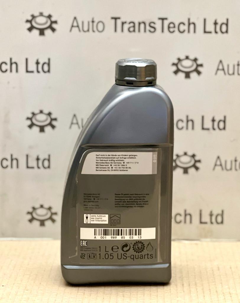 GENUINE MERCEDES ATF DCT MB 236.21 TRANSMISSION FLUID 1L A 001 989 85 ...