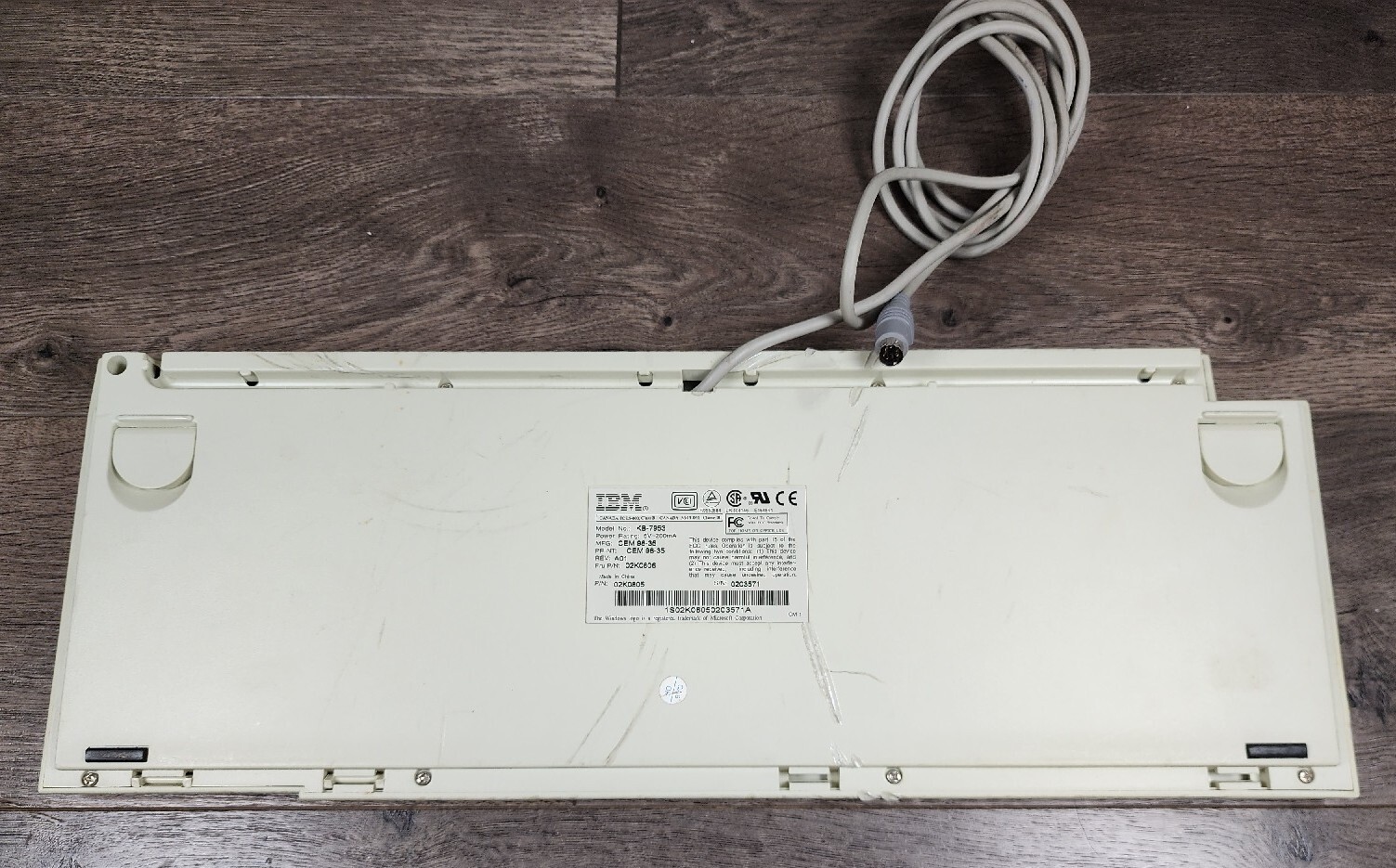 Vintage IBM Kb-7953 Wired Ps/2 Keyboard White Standard 104 Keys for ...