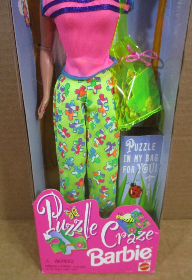 Mattel “Puzzle Craze” Barbie Doll Walmart Special Edition NEW Box Light ...