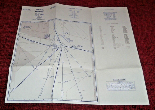 Vintage AERAD FLIGHT GUIDE - MARSEILLE AREA CHART - EXCELLENT | eBay