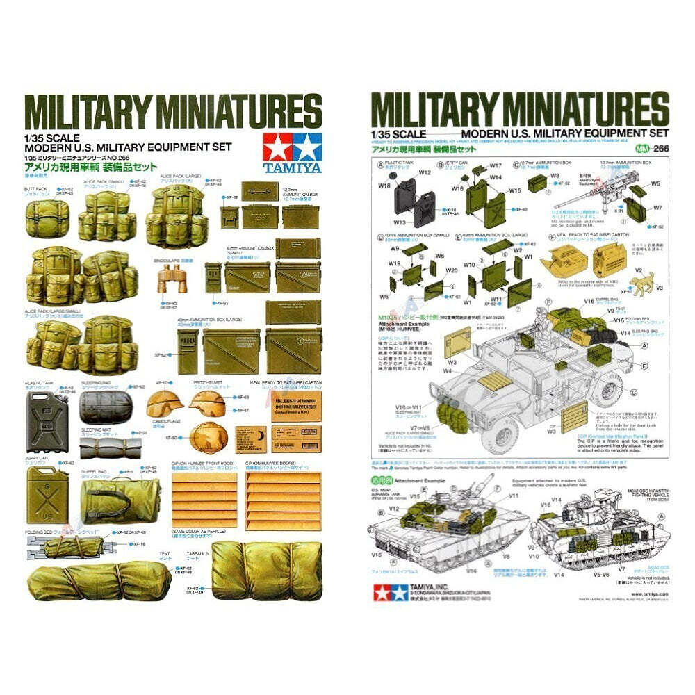 Tamiya 135 Modern Us Military Equipment Set | eBay