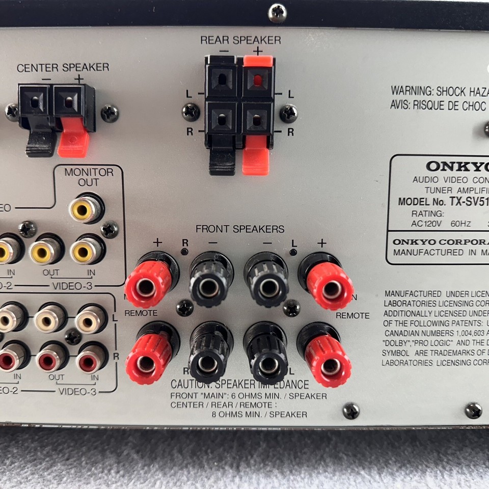 Onkyo TX-SV515PROII R1 Stereo AV Receiver Audio Video Control Tuner ...