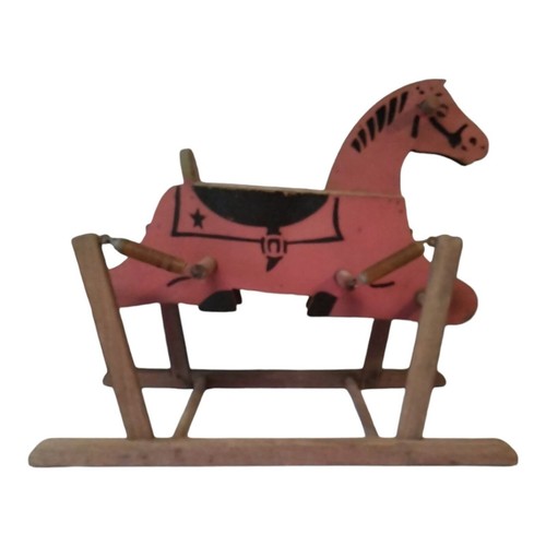 Vintage Wonder Horse Wooden Rocking Horse Red Spring Ride-On Toy 1950s ...