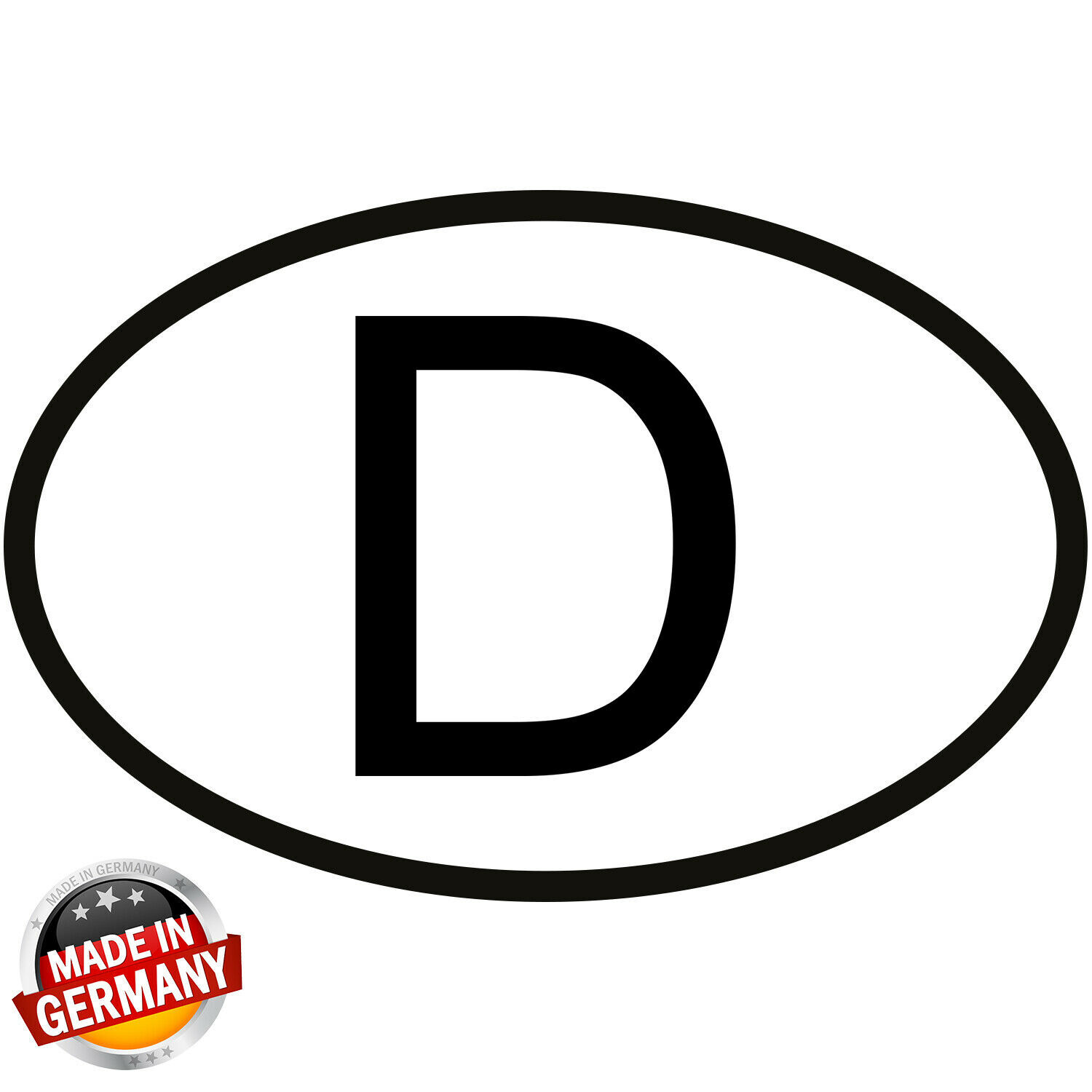 D Aufkleber Schild Deutschland Länderkennzeichen GER Auto Oval groß 17 ...