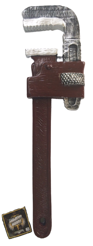 26" JUMBO PLASTIC MONKEY WRENCH Plumber Zombie Weapon Movie Fake Pipe 3 ...