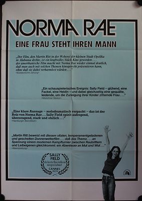Norma Rae Sally Field German movie poster B Beau Bridges, Ron Leibman ...