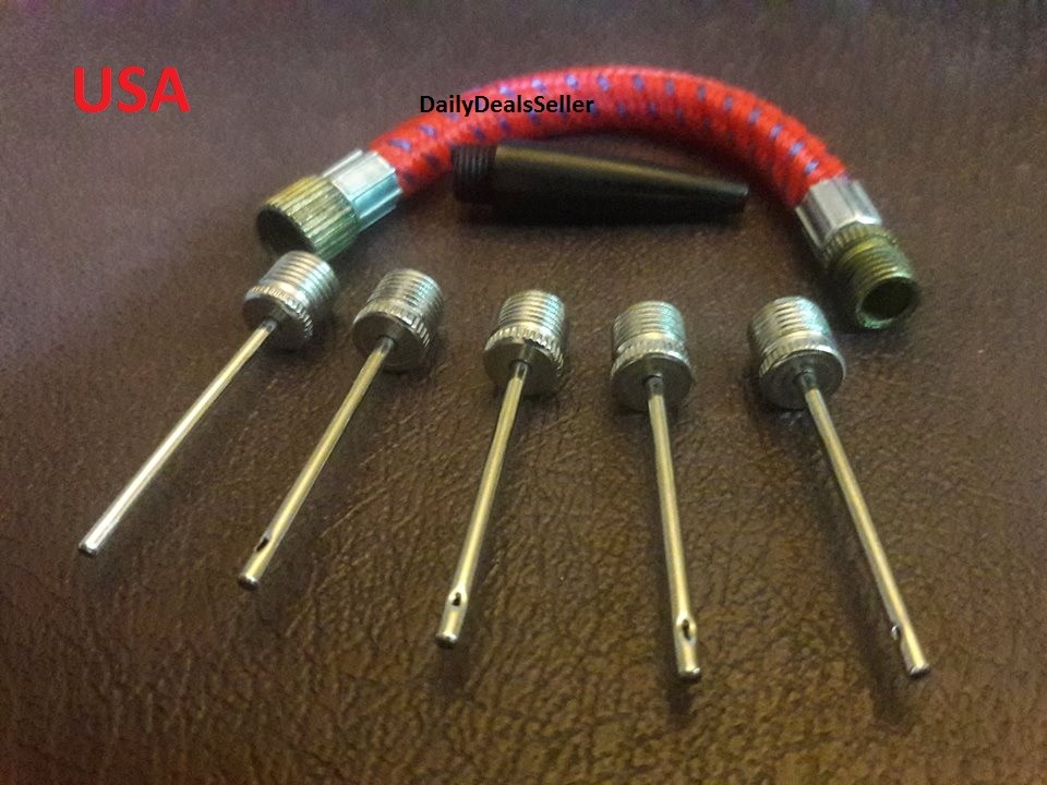 7 Piece Inflating Set Including Needles & Adapter Plus Extender For ...