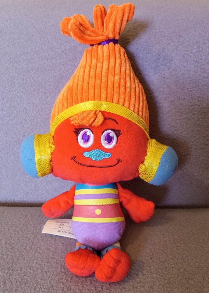 Dreamworks Trolls DJ Suki Plush Stuffed Doll Pink & Orange Multicolor ...