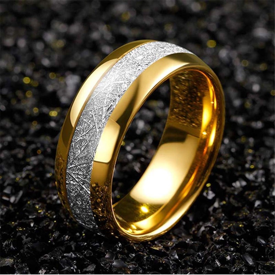 TWO RINGS His Hers Wedding Ring Sets Couples Rings Women's 10k Yellow ...