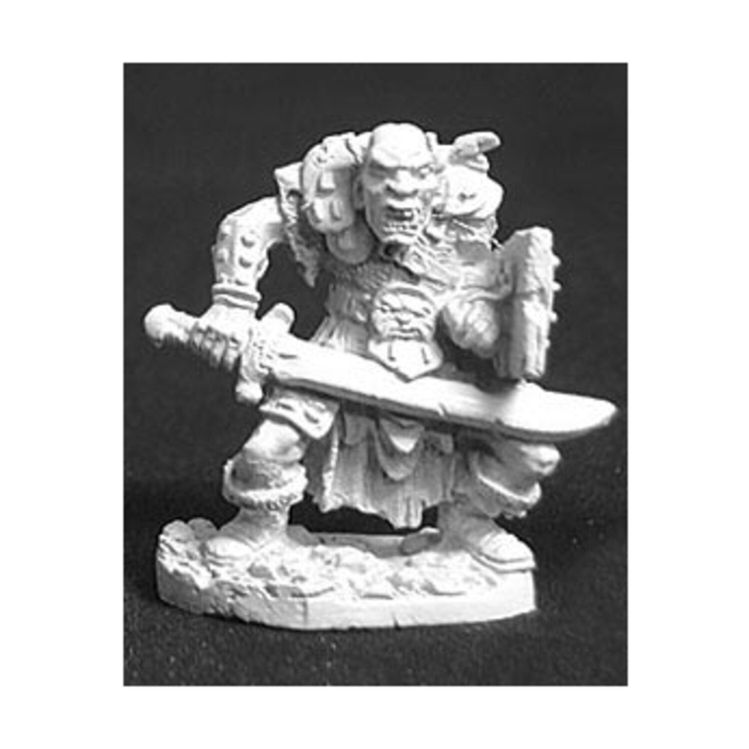Reaper Dark Heaven Metal 28mm Orc Warrior of Kargir w/Sword and Shield ...