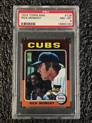 1975 Topps Mini #129 Rick Monday PSA 8 | eBay