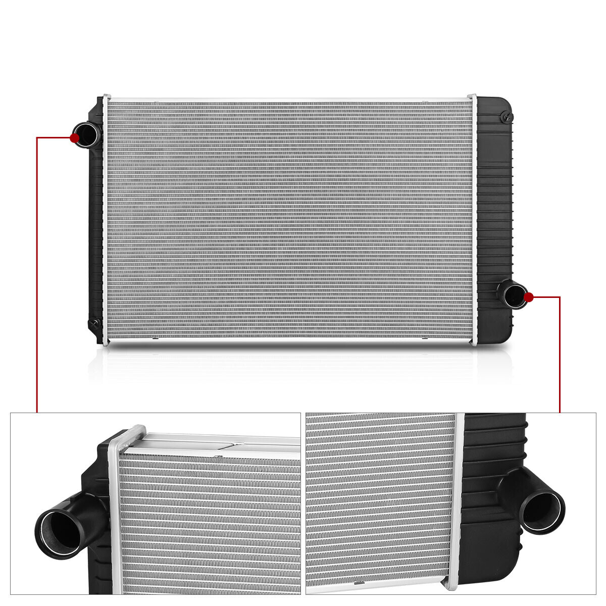 2-Row Aluminum Radiator for International 7300-7700/WorkStar 7600 7700 ...