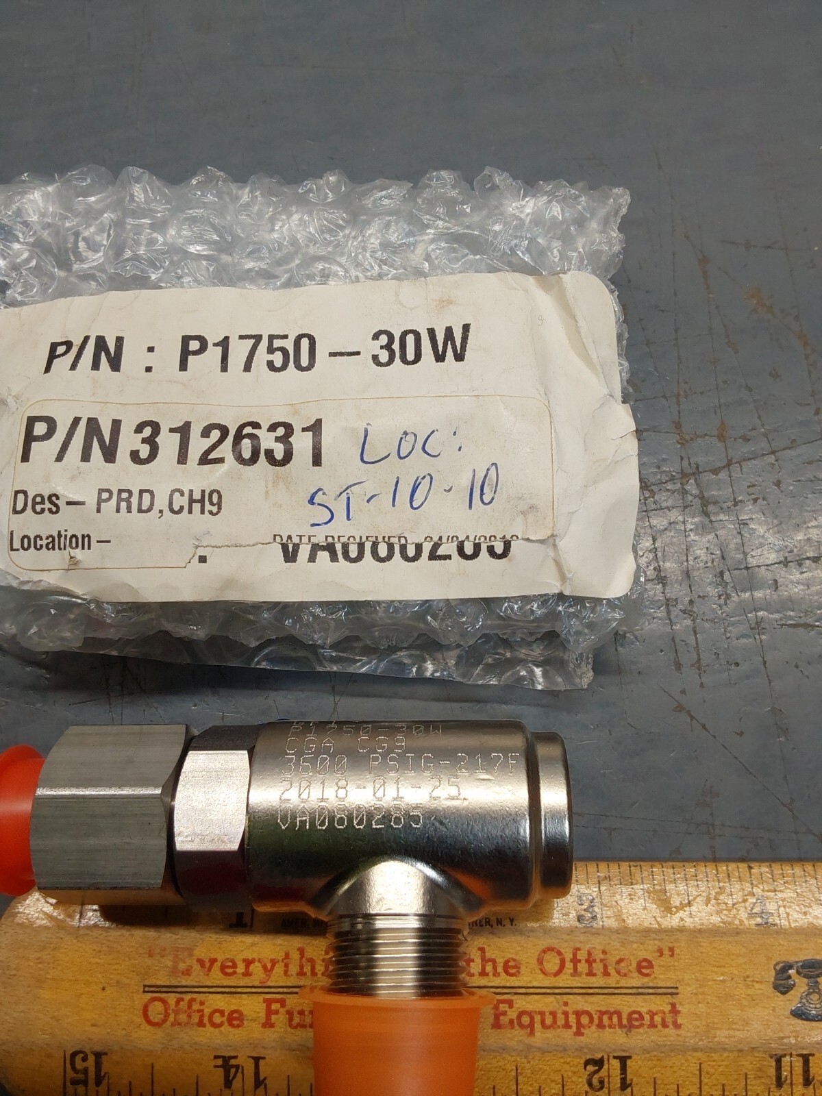 GFI+Pressure+Stainless+Steel+Valve+P1750-30w+3600+Psig-217f for sale ...