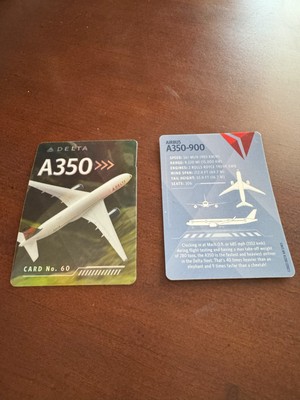 Delta Air Lines Collectible Pilot Trading Card Airbus A350-900 No.60 ...