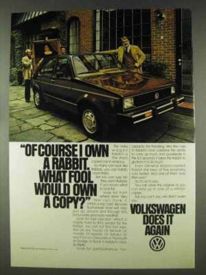 1978 Volkswagen Rabbit Ad - What Food Would Own a Copy? | eBay