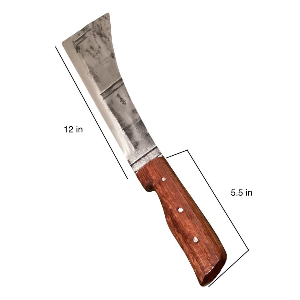 12” Thai Machete Hand Forged Steel Full Tang Knives Camping Hunting ...