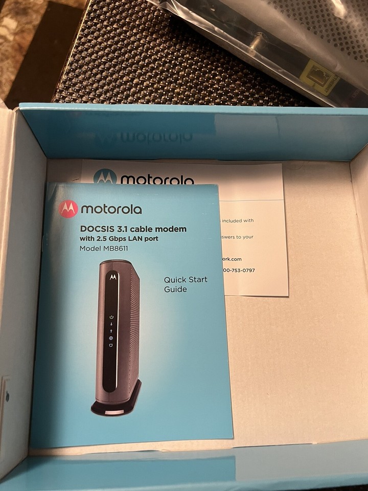 Motorola MB8611 Modem Cable - Black 855631006644 | eBay