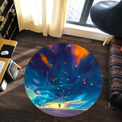 3D Balloon Sky 46 Non Slip Rug Mat Room Mat Round Elegant Photo Carpet ...