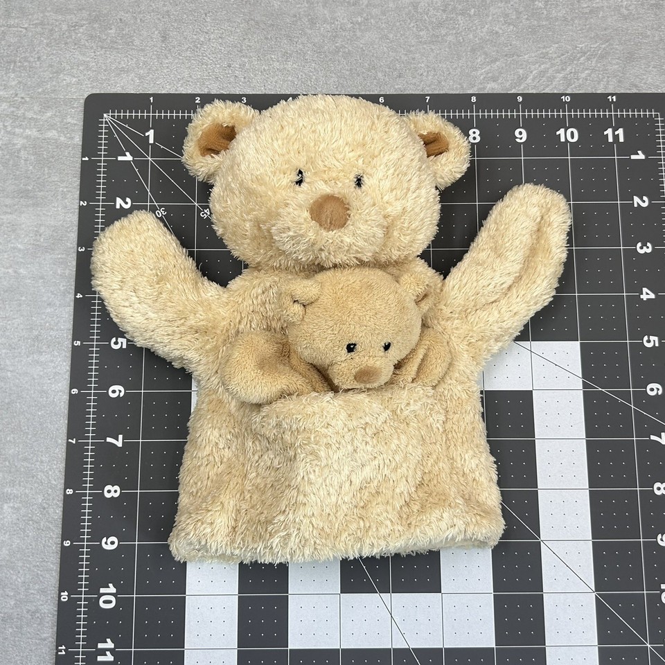 Baby Gund Lets Play Bippy and Baby Teddy Bear Hand Puppets Plush | eBay