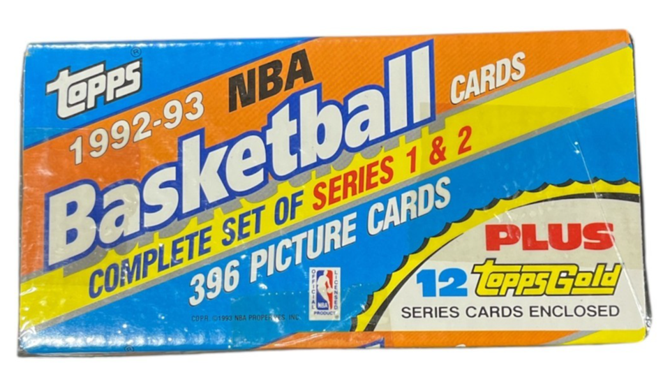 1992-93 Topps NBA Basketball Series 1 & 2 Complete 396 Card Factory Box ...