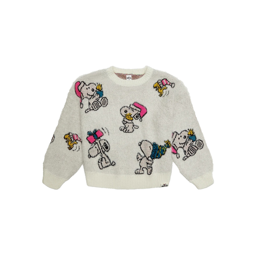 Justice x Snoopy Peanuts Collab White Girls Sweater, Size: 7/8 | eBay