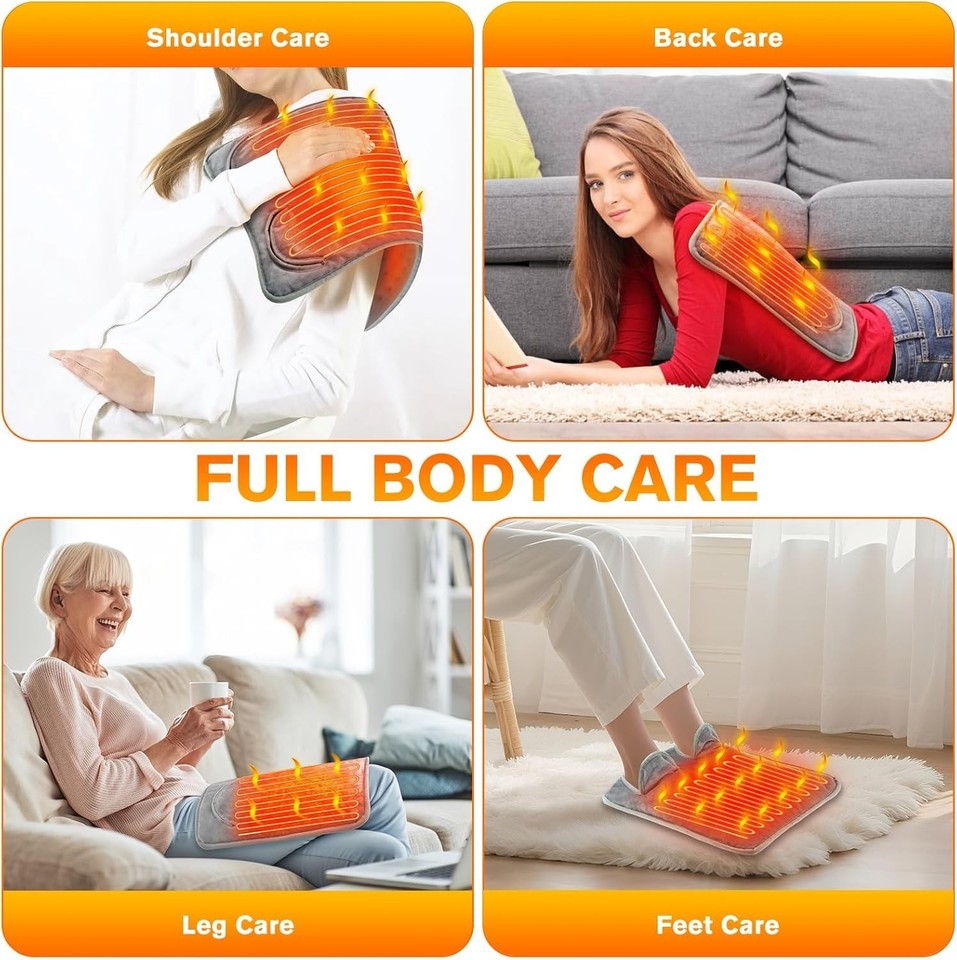 Electric Heated Foot Warmer Double Sided Feet Warmers for Women Men ...