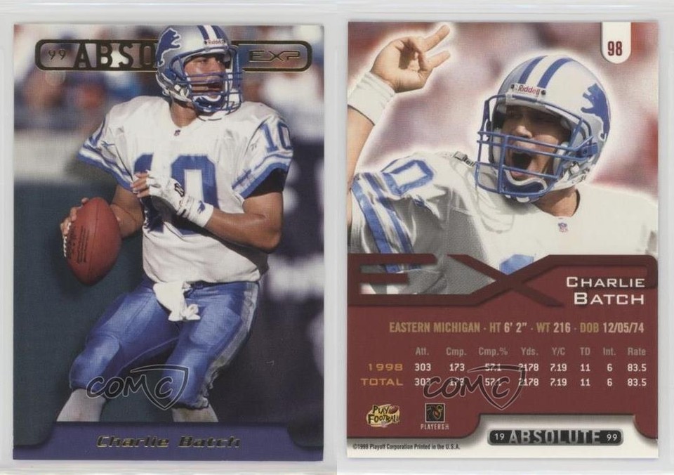 1999 Playoff Absolute EXP Charlie Batch #98 0q3 | eBay