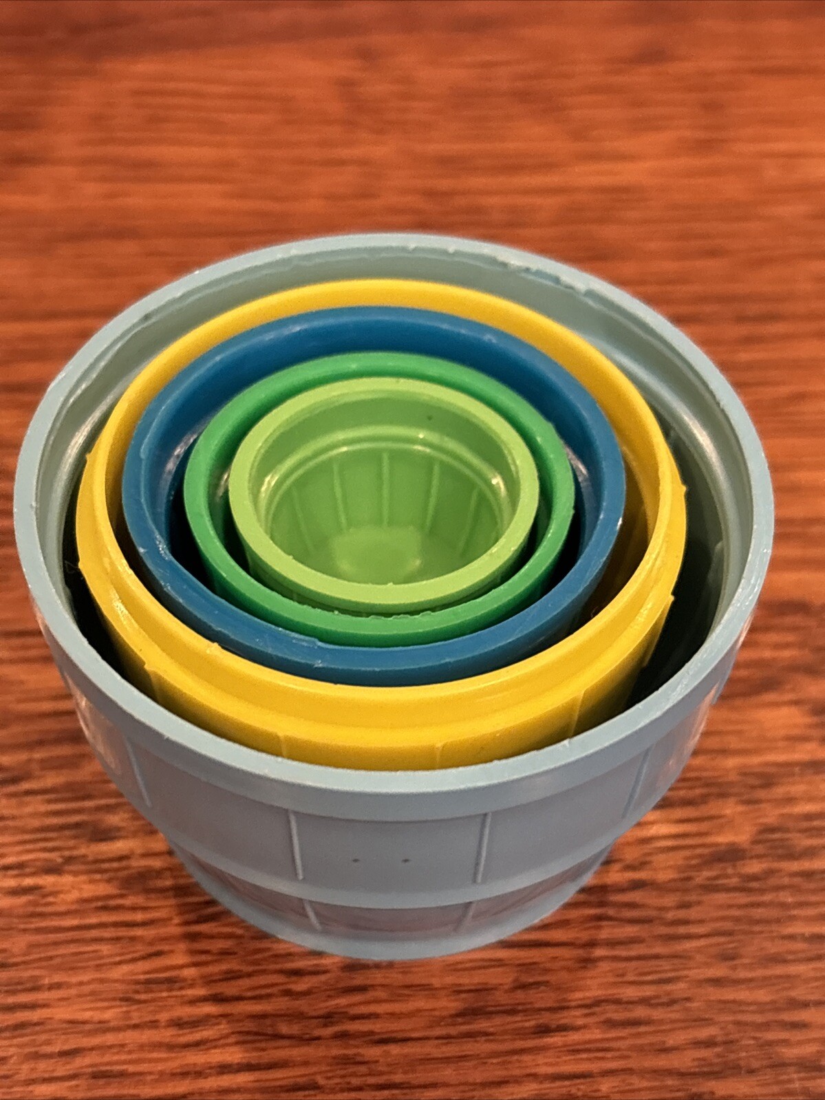 VTG Stacking Nesting Barrel 5 Plastic Childs Activity Educational Toy ...